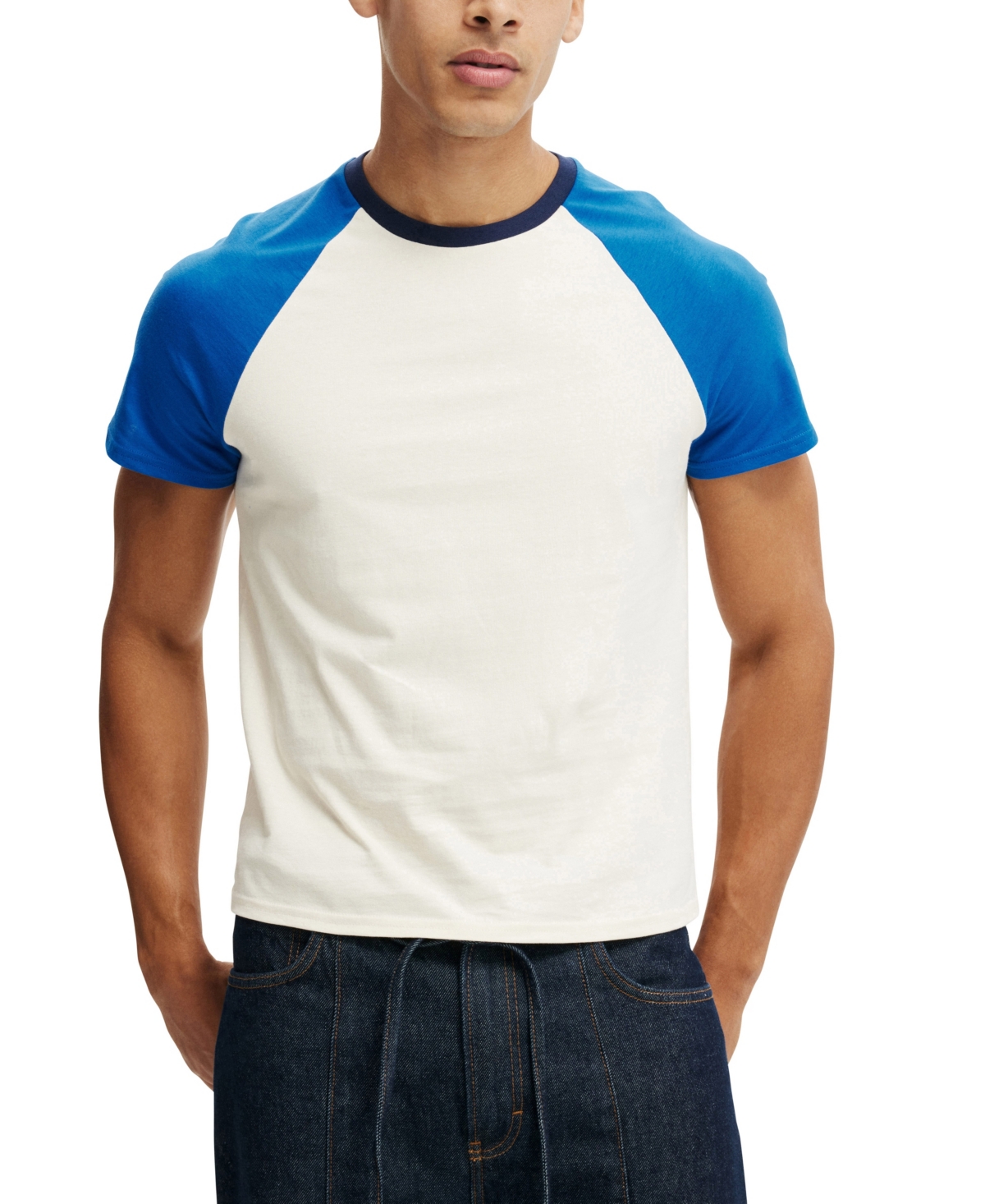 Click here for Cotton On Mens Baby T-Shirt - cream puff  electric... prices