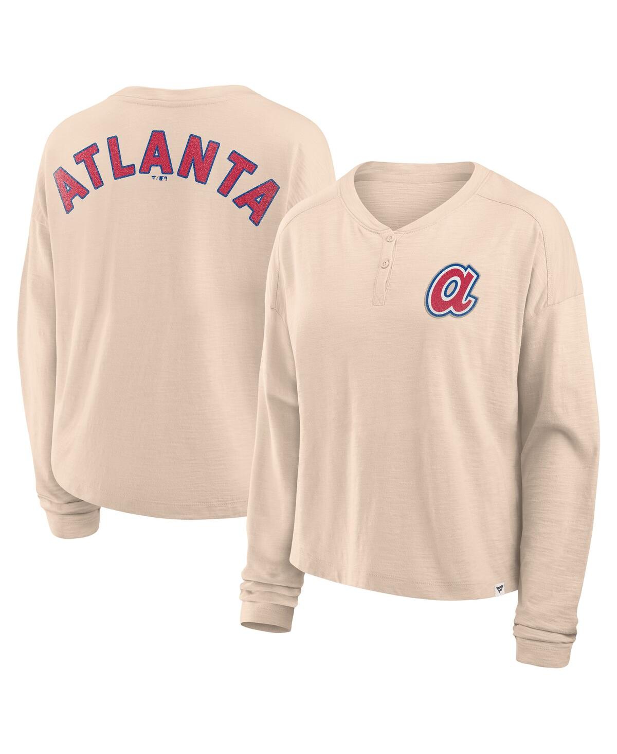 Click here for Fanatics Womens Tan Atlanta Braves Oversized Stadi... prices