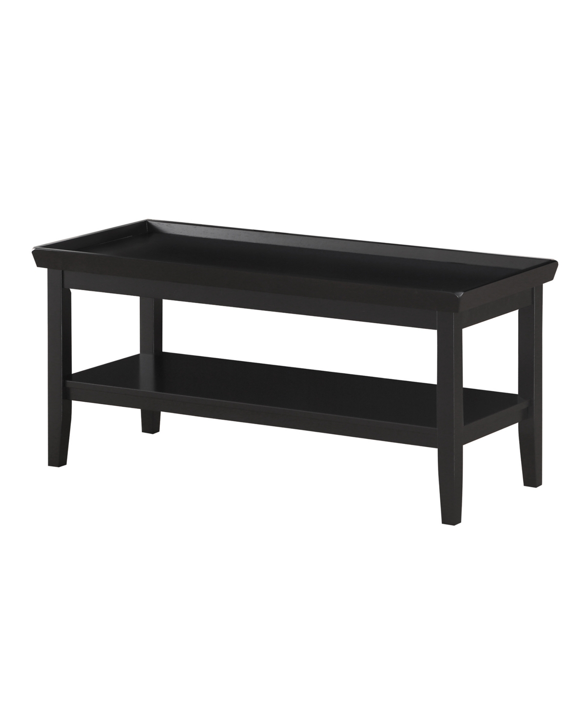 Click here for Ledgewood Coffee Table with Shelf - Black prices