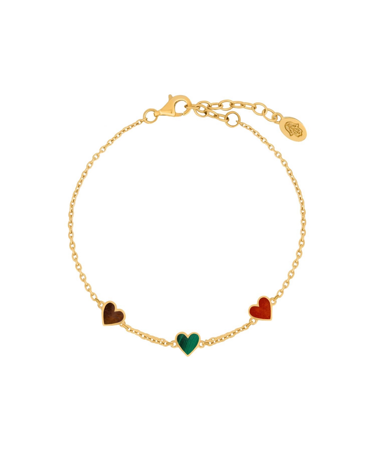 Click here for Karma and Luck Cheerful Hearts Charm Bracelet - Go... prices