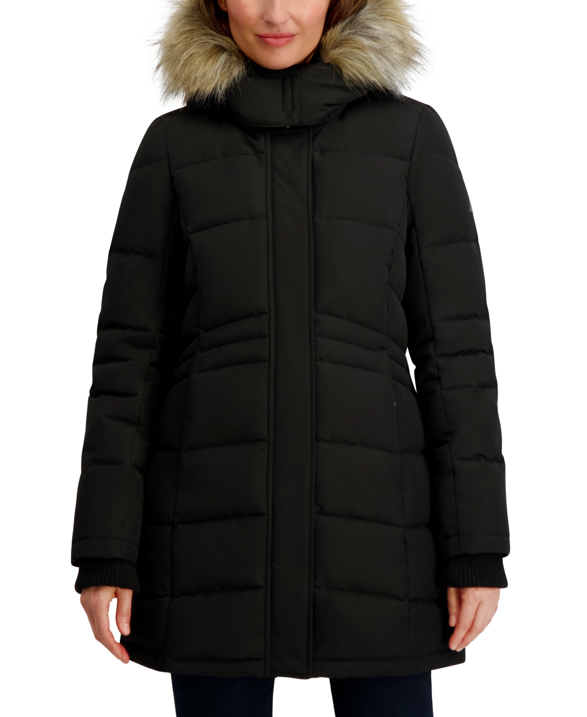 Click here for Nautica Womens Hooded Puffer Coat - Black prices
