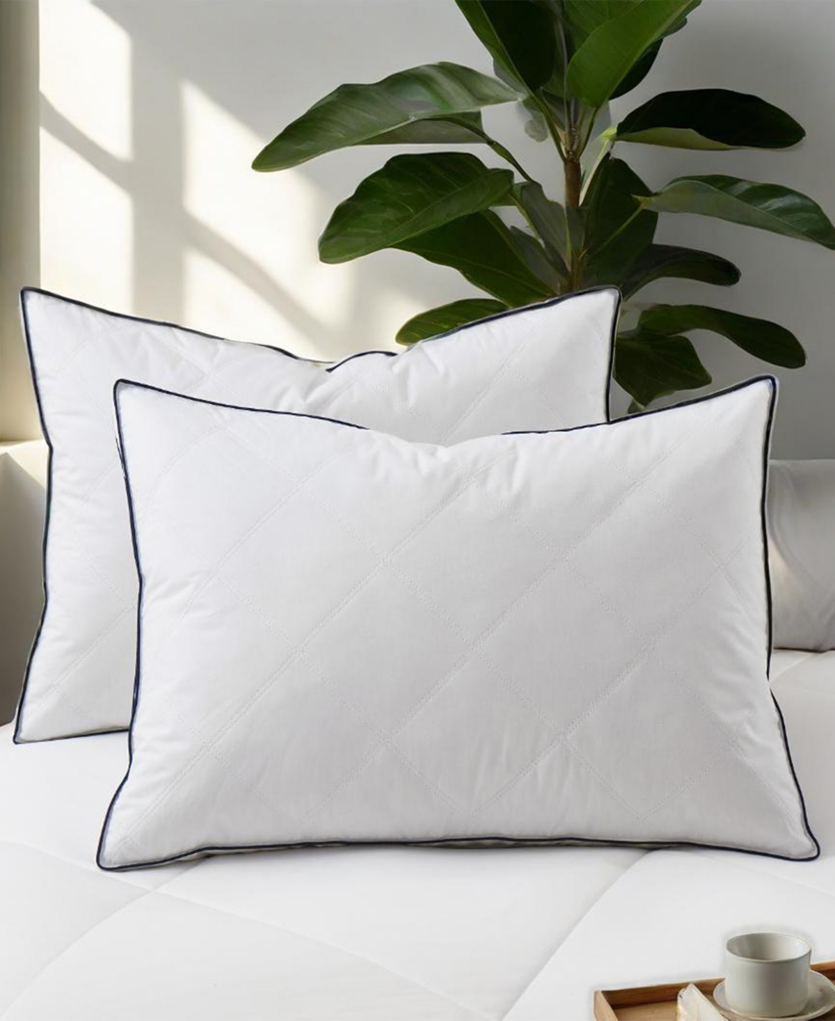 Click here for Unikome Goose Down Feather Gusset 2-Pack Pillow  K... prices