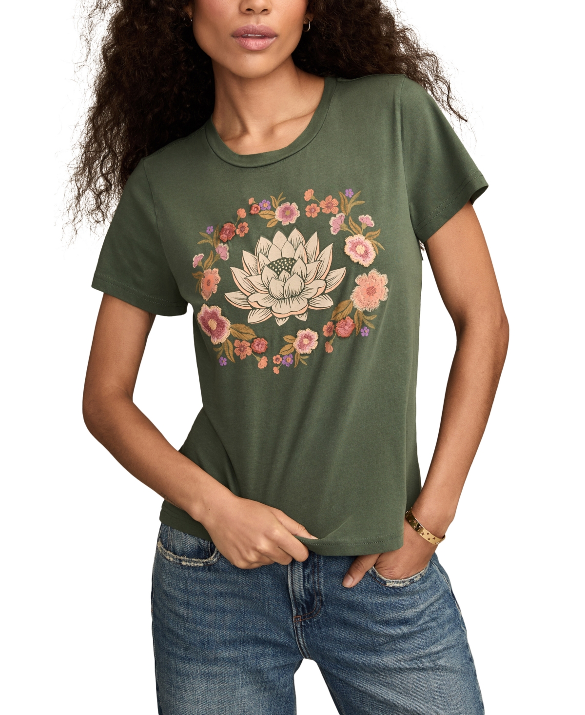 Click here for Lucky Brand Womens Embroidery Lotus Classic Cotton... prices