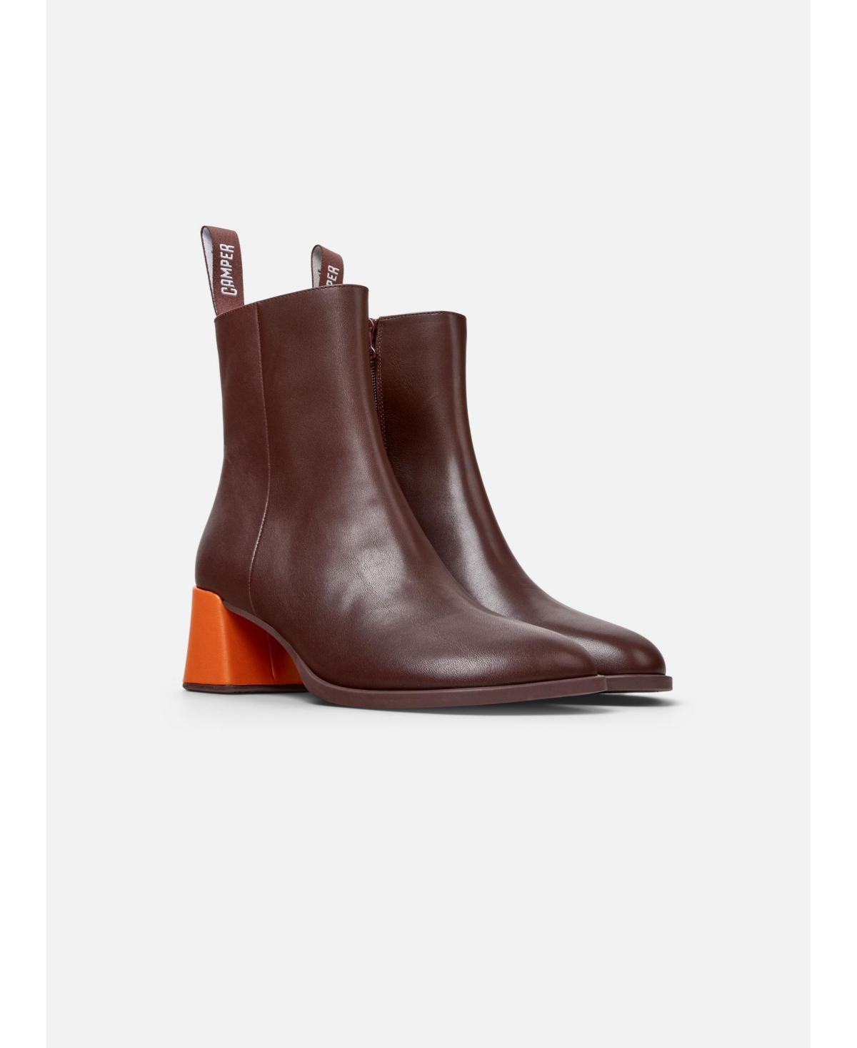 Click here for Camper Tws Kora Leather Zip Bootie - Burgundy prices