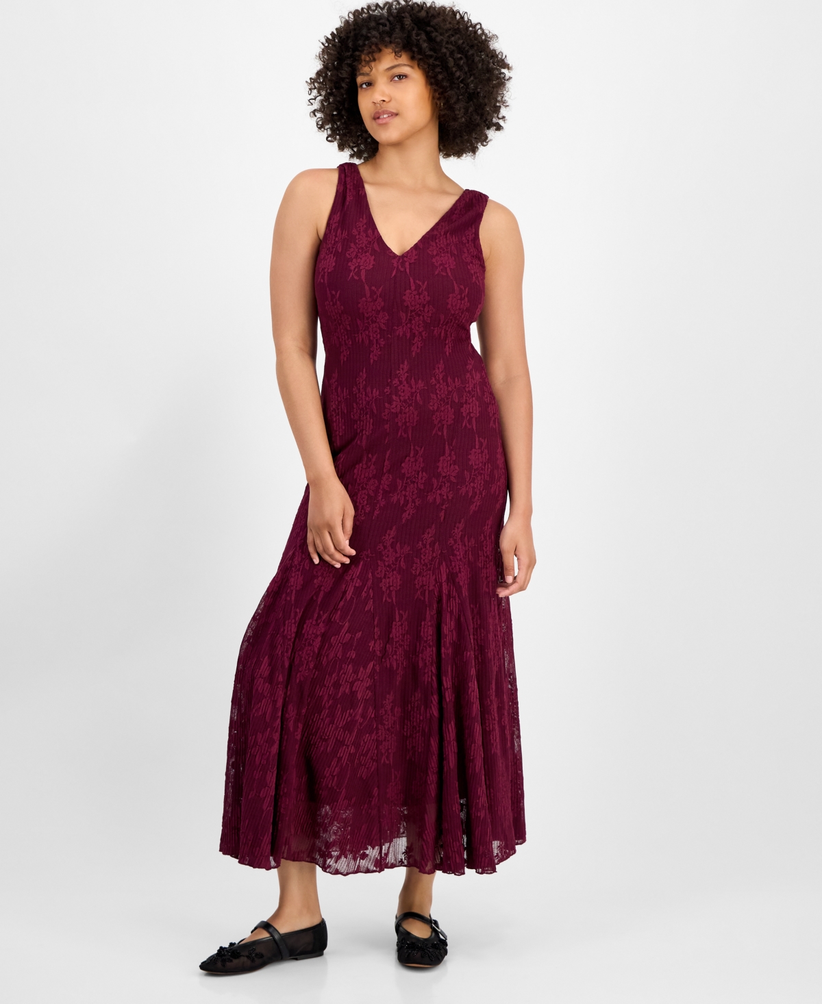 Click here for And Now This Womens Lace Godet-Hem Maxi Dress  Mac... prices