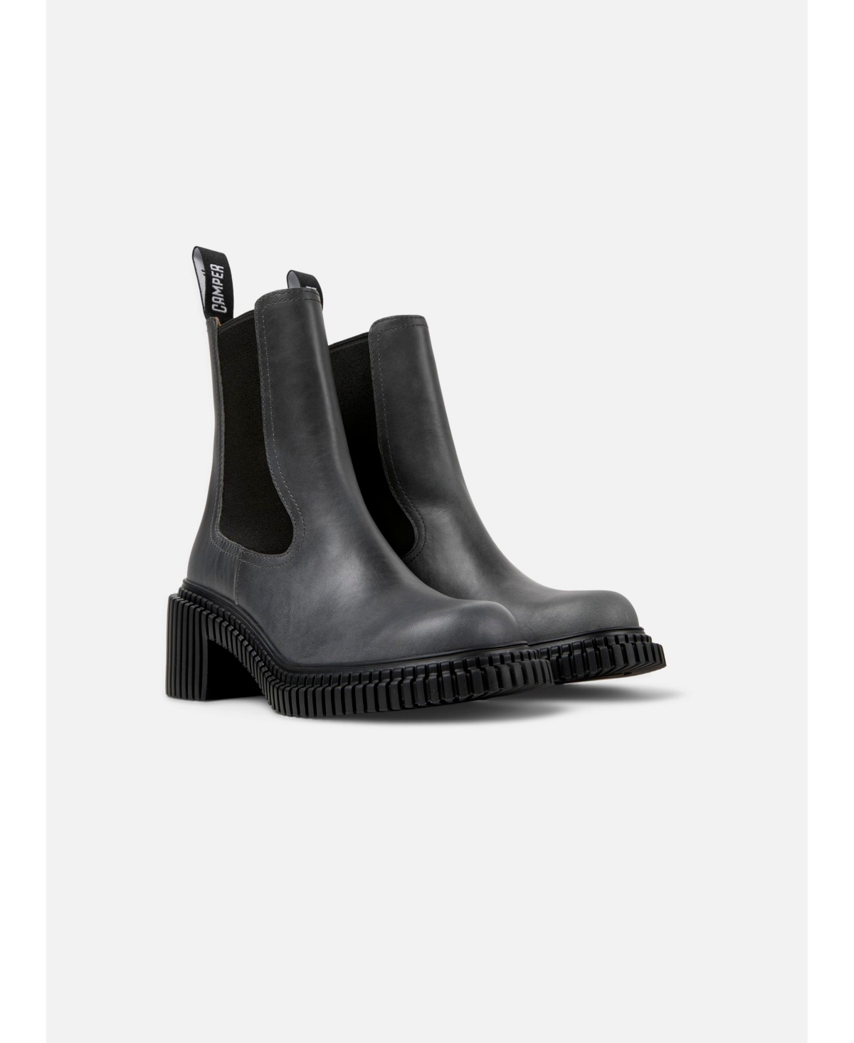 Click here for Camper Pix London Leather Chelsea Bootie - Grey prices