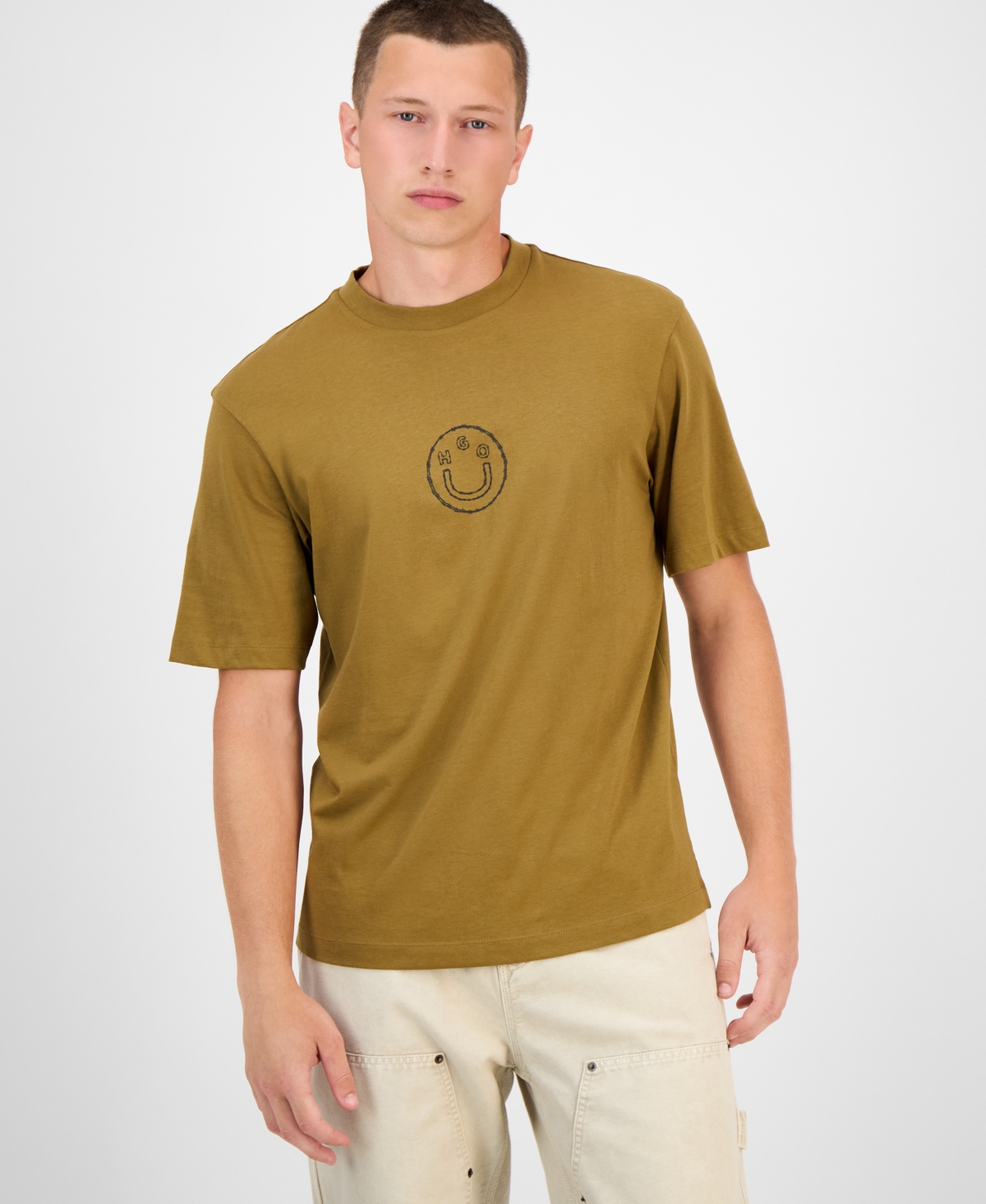 Click here for Hugo By Hugo Boss Mens Cotton Graphic T-Shirt - Op... prices