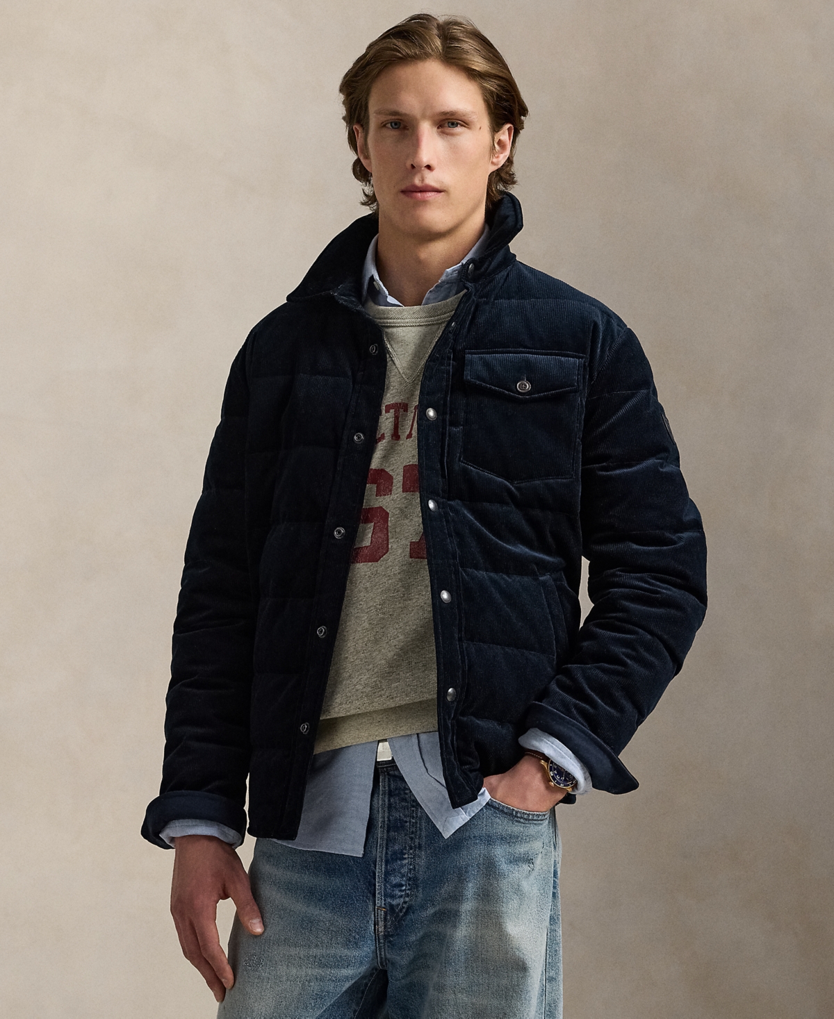 Click here for Polo Ralph Lauren Mens Quilted Corduroy Shirt Jack... prices