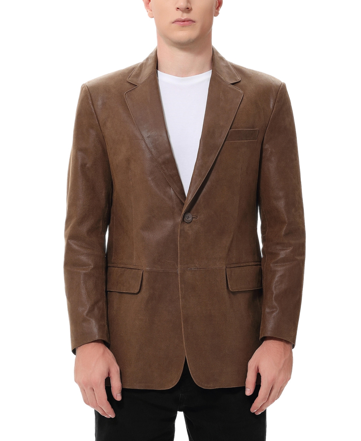 Click here for Bgsd Mens Men Classic Two-Button Distressed Leathe... prices