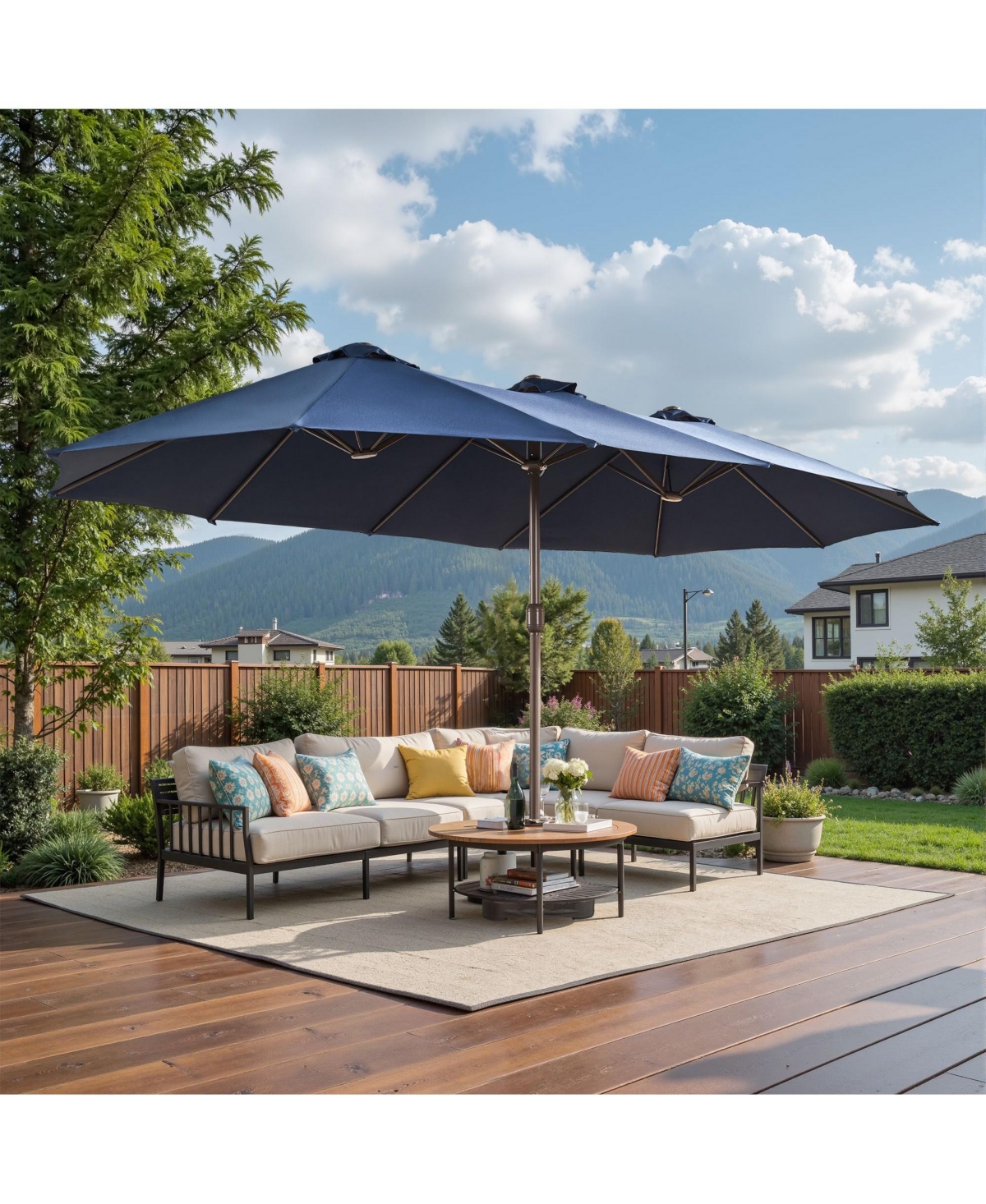 Click here for Xizzi 15ft Patio Umbrella with Base 12 Heavy Duty... prices