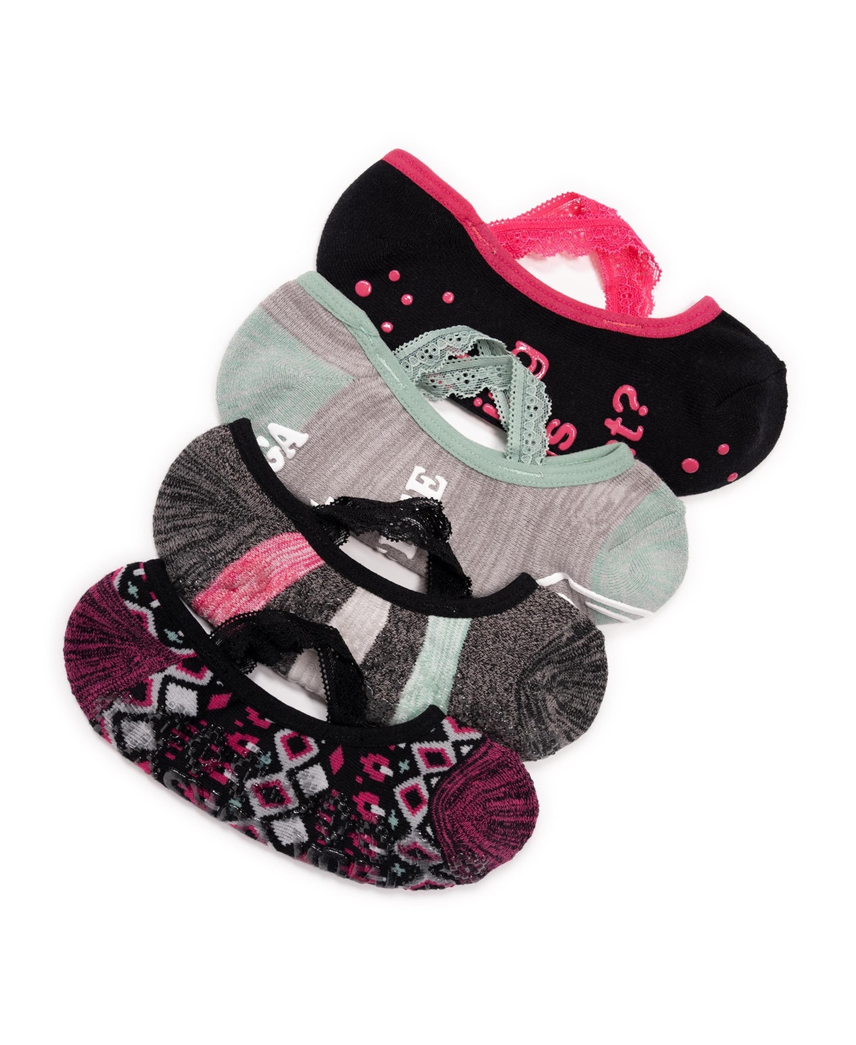 Click here for Muk Luks Womens Studio Socks - Criss Cross Balleri... prices