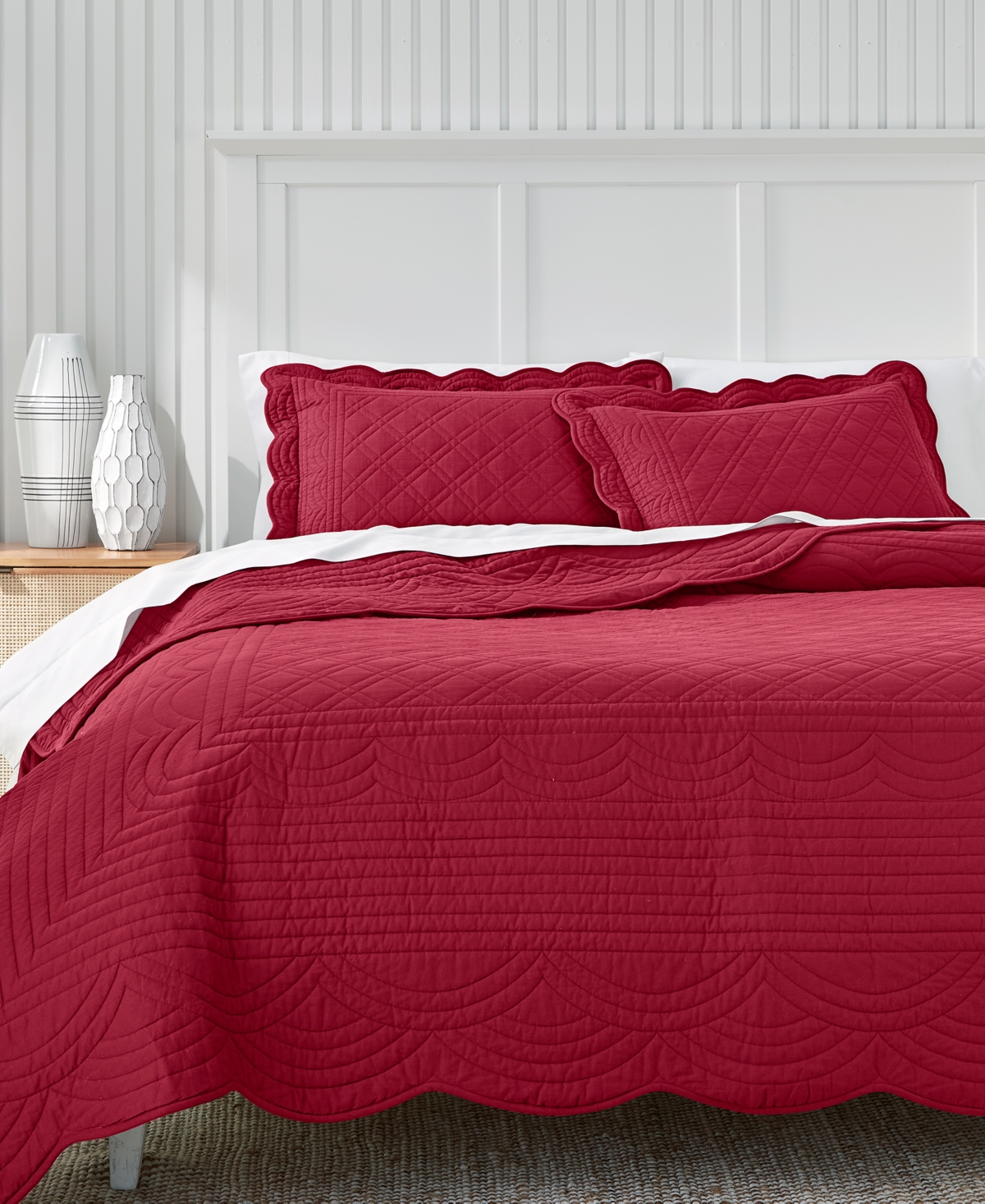Click here for Charter Club Bailey Scallop 3-Piece Quilt Set  Kin... prices