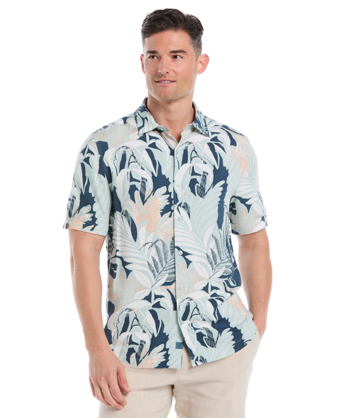 Click here for Cubavera Mens Big & Tall Tropical-Print Shirt - Ta... prices