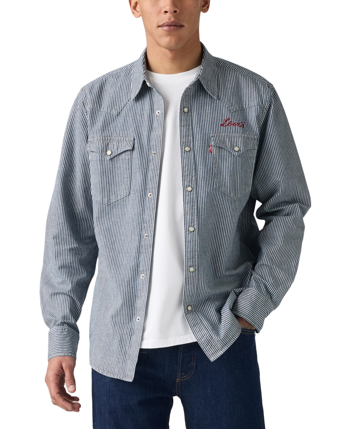 Click here for Levis Mens Classic Standard Fit Western Shirt - Ro... prices