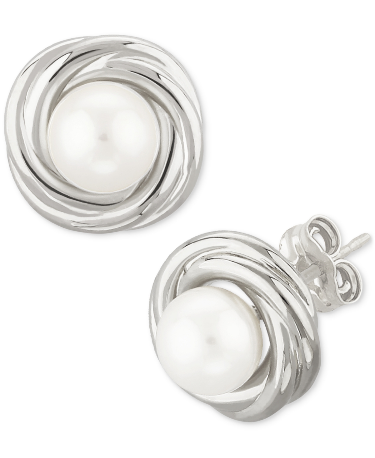 Click here for Macys Cultured Freshwater Pearl (5mm) Love Knot St... prices