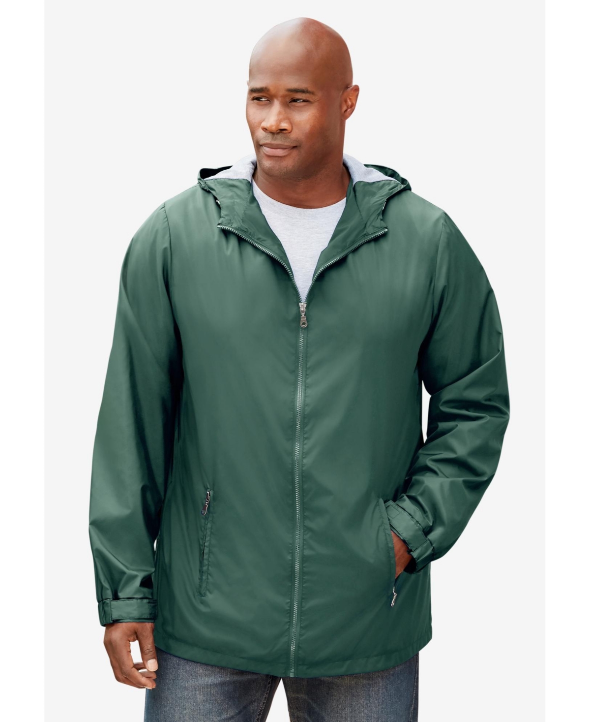 Click here for KingSize Big & Tall Jersey-Lined Windbreaker - Hun... prices