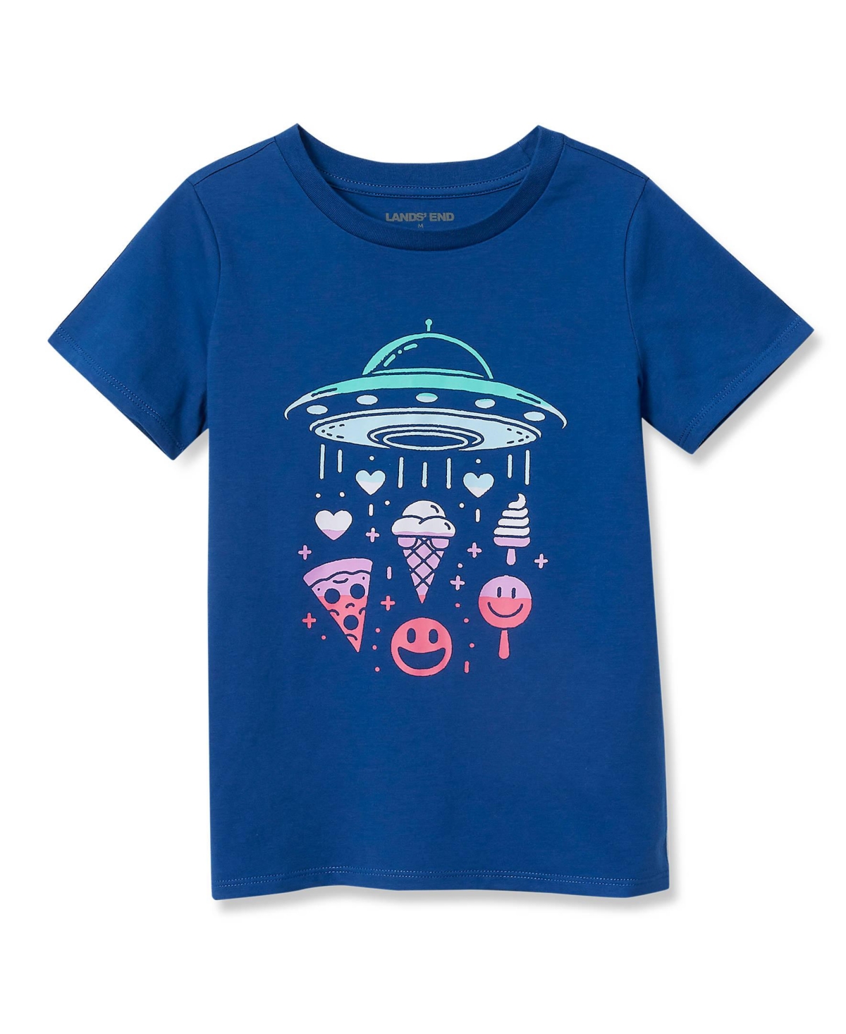 Click here for Lands End Girls Short Sleeve Graphic Tee - Midnigh... prices