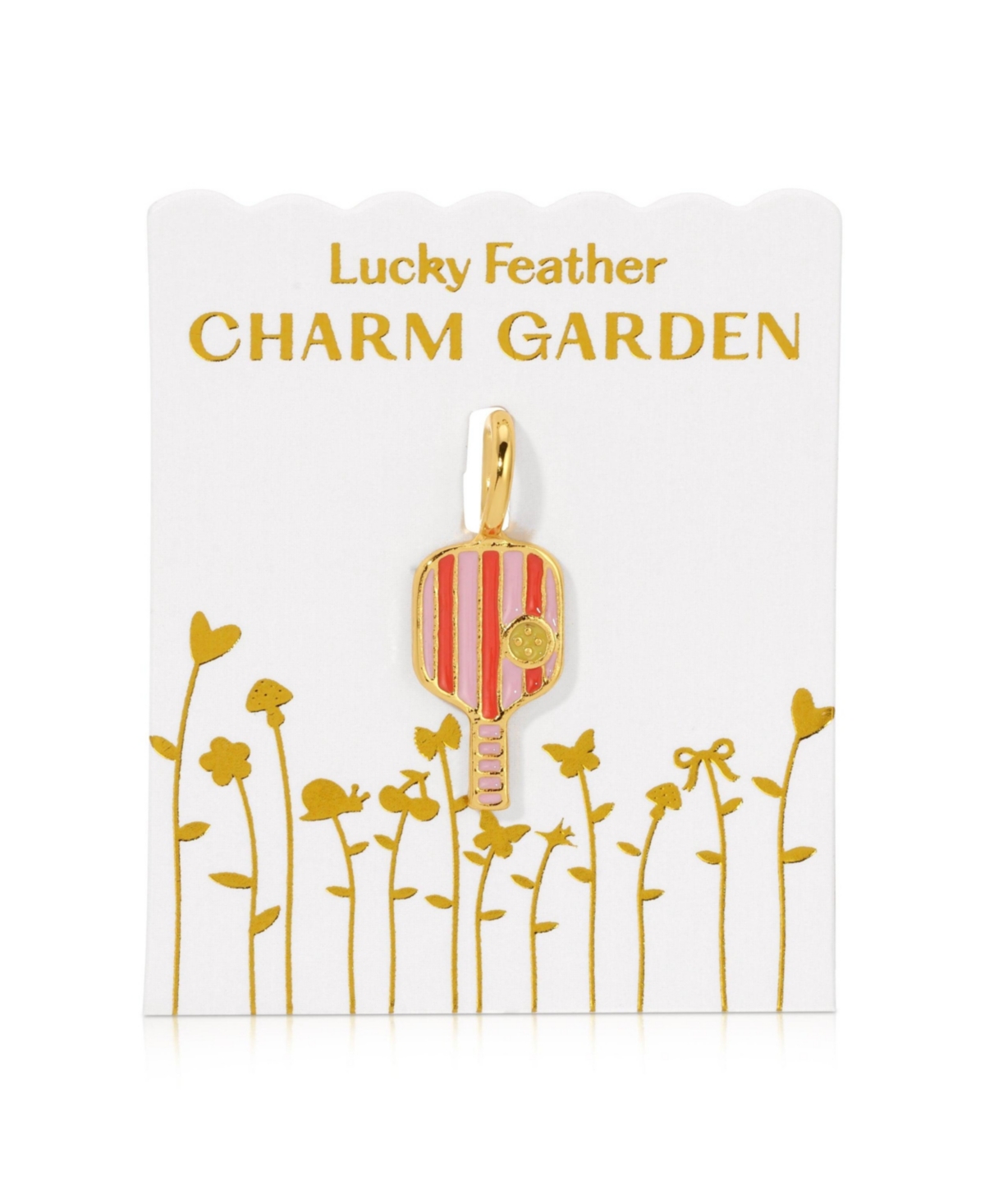 Click here for Lucky Feather Charm Garden - Gold - Pickleball Cha... prices