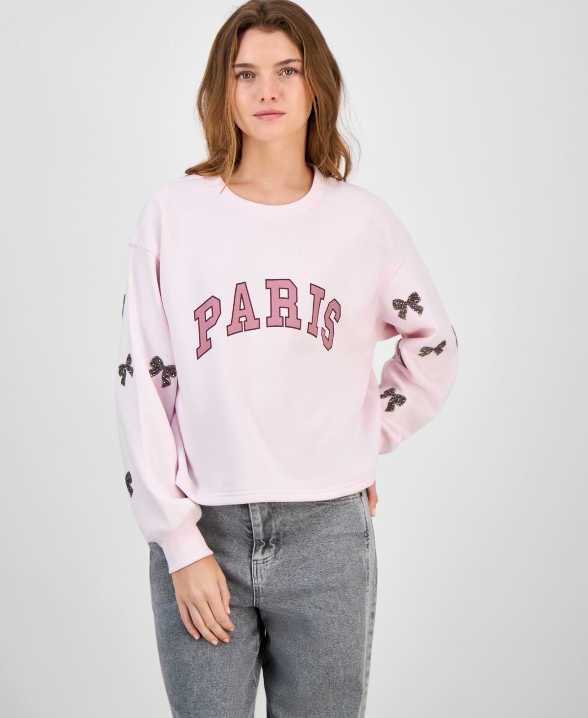Click here for Madden Girl Juniors Rhinestone-Embellished Sweatsh... prices