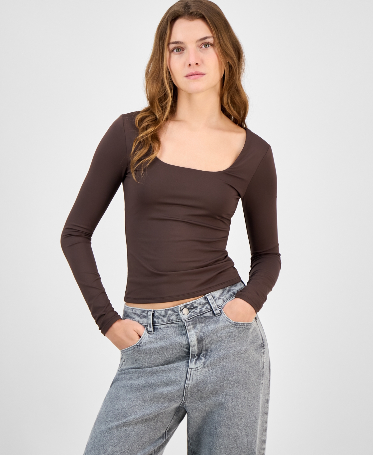 Click here for Madden Girl Juniors Square-Neck Double-Layer Long-... prices