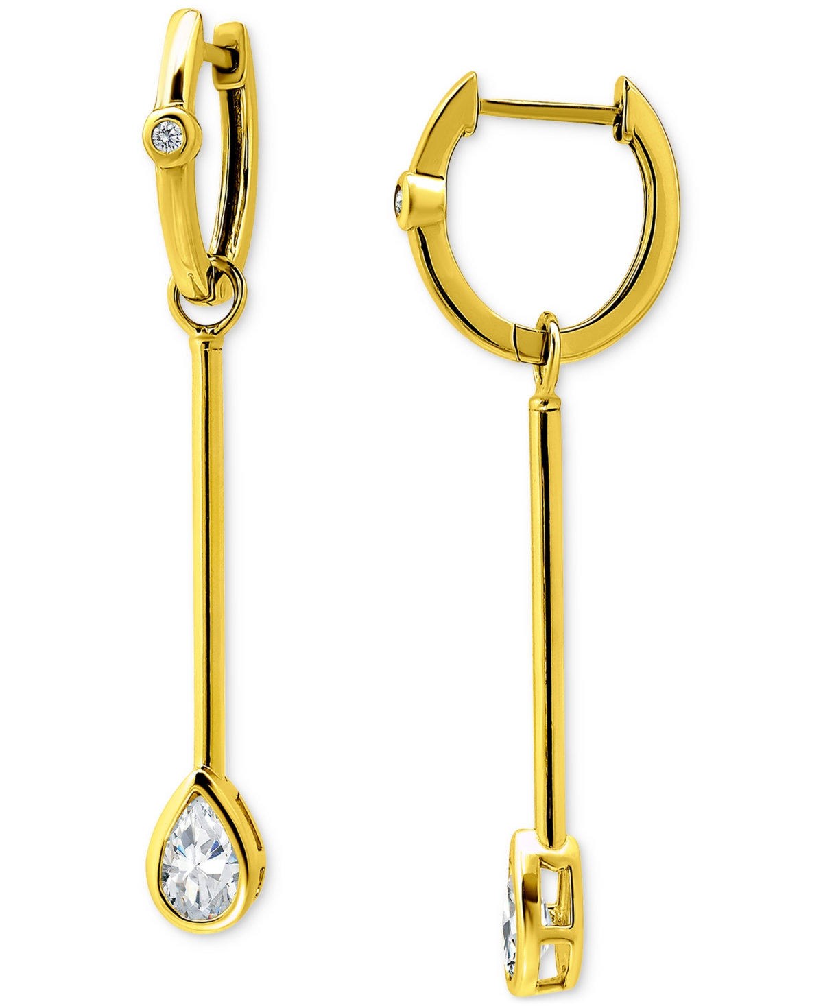 Click here for Giani Bernini Cubic Zirconia Pear Drop Linear Dang... prices