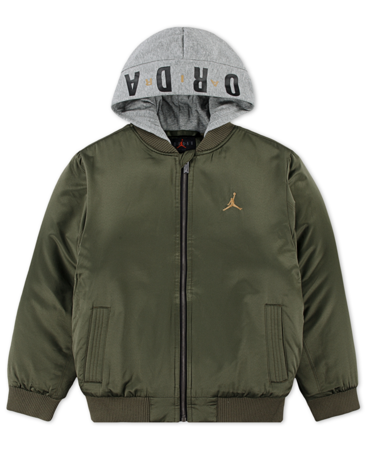 Click here for Jordan Boys 8-20 Hooded Bomber Jacket - Medium oli... prices