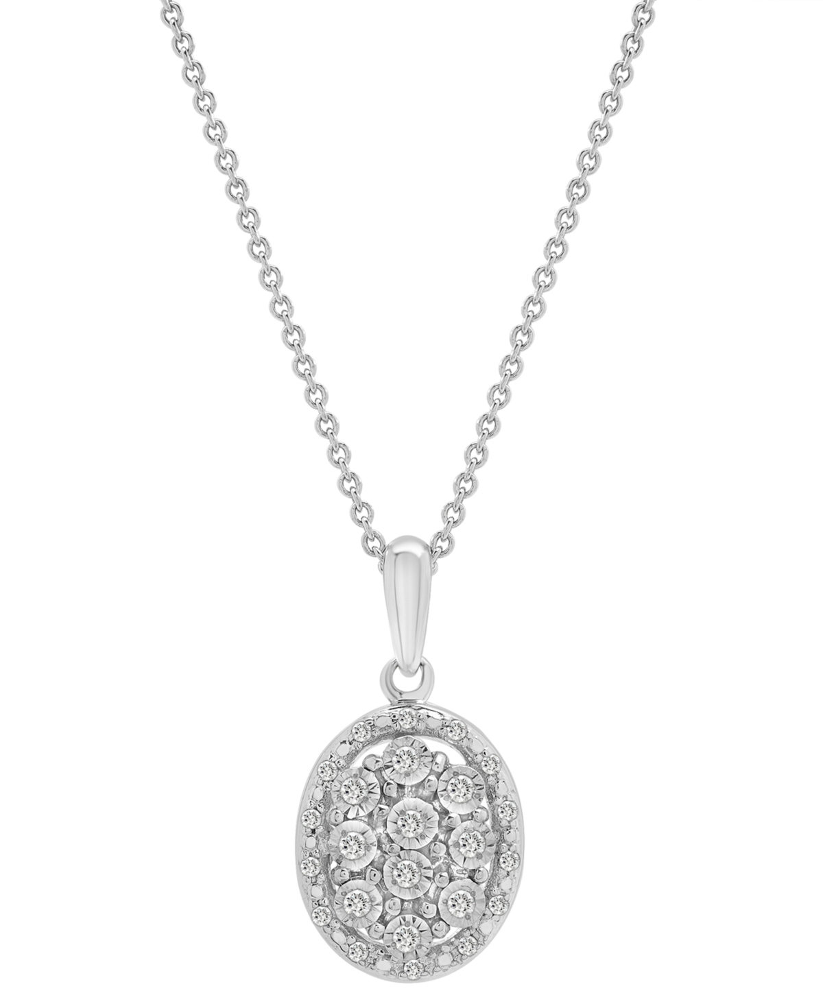 Click here for Diamond Octagon Halo Cluster 18 Pendant Necklace (... prices