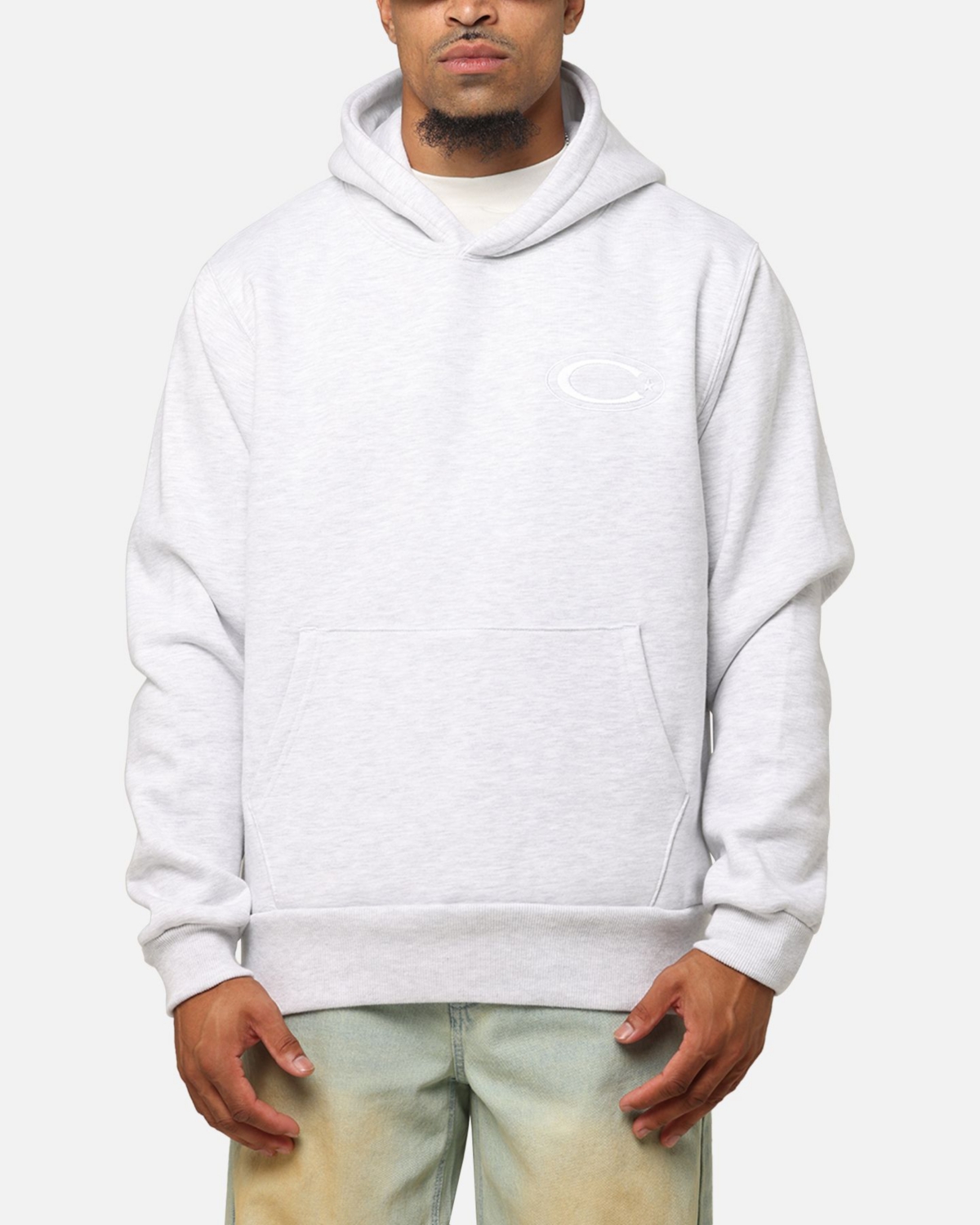 Click here for Carre Mens Graffiti Hoodie - Grey marle prices
