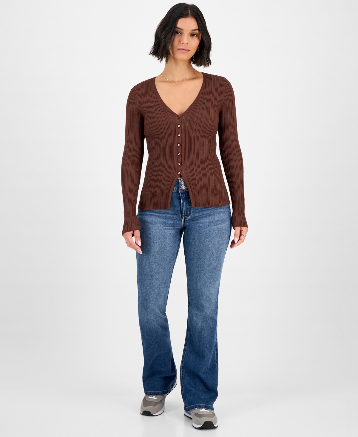Click here for Celebrity Pink Juniors Double-Button Distressed Bo... prices