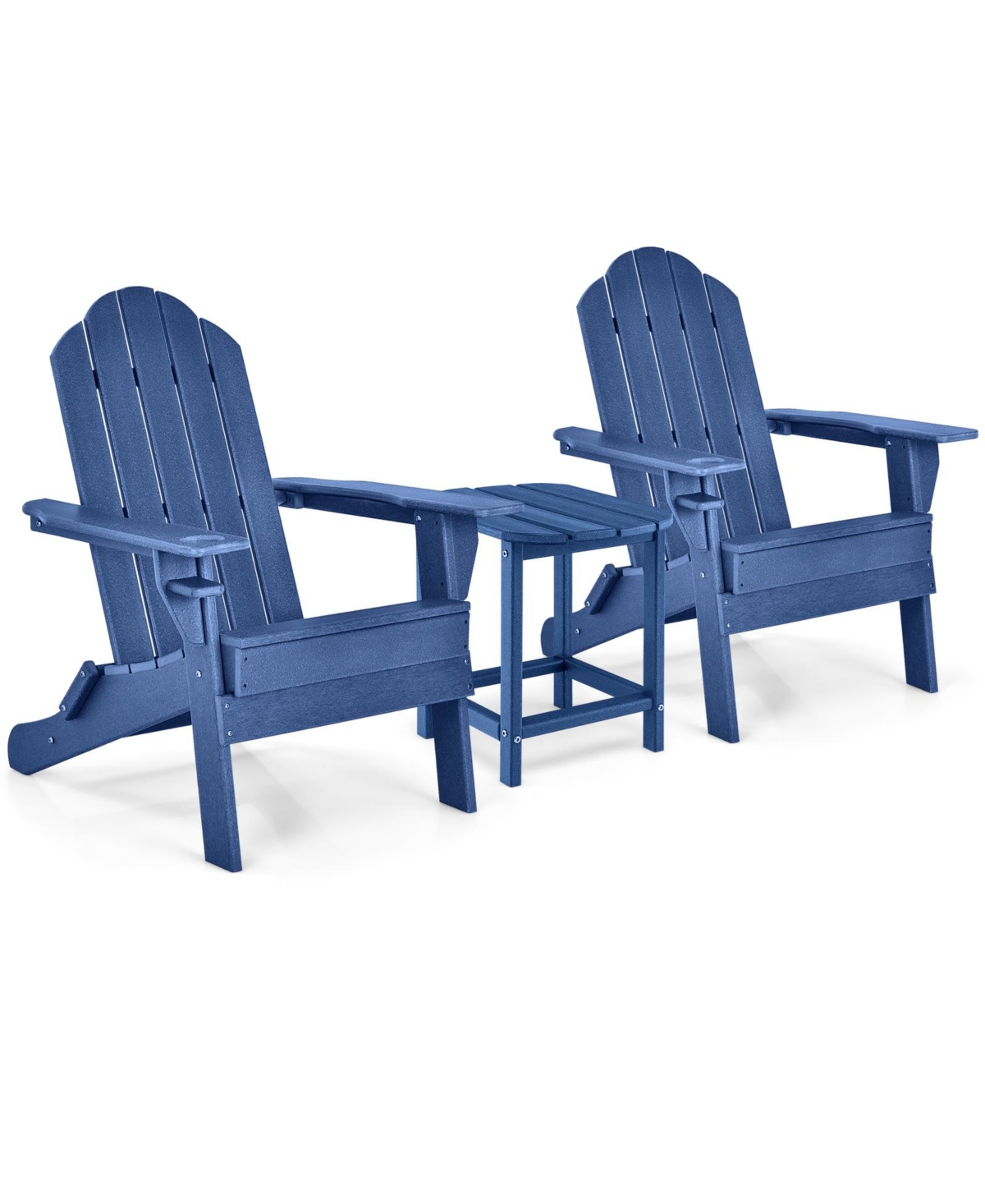 Click here for Gymax 3 Pcs Patio Folding Adirondack Chair Side Ta... prices