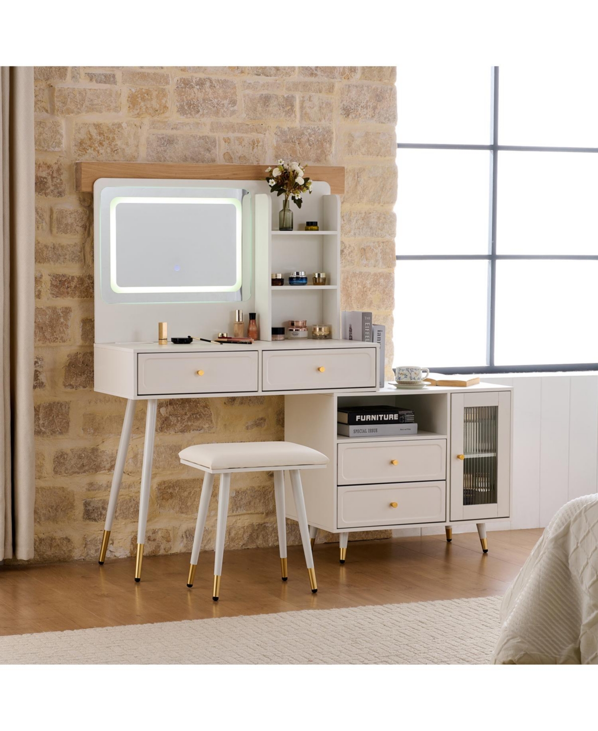 Click here for Streamdale Furniture Makeup Vanity Desk with Mirro... prices