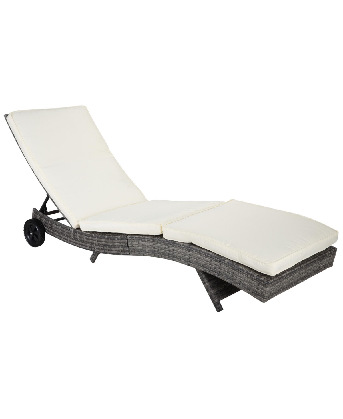 Click here for Wicker Chaise Lounge Pool Chair  Outdoor Pe Rattan... prices