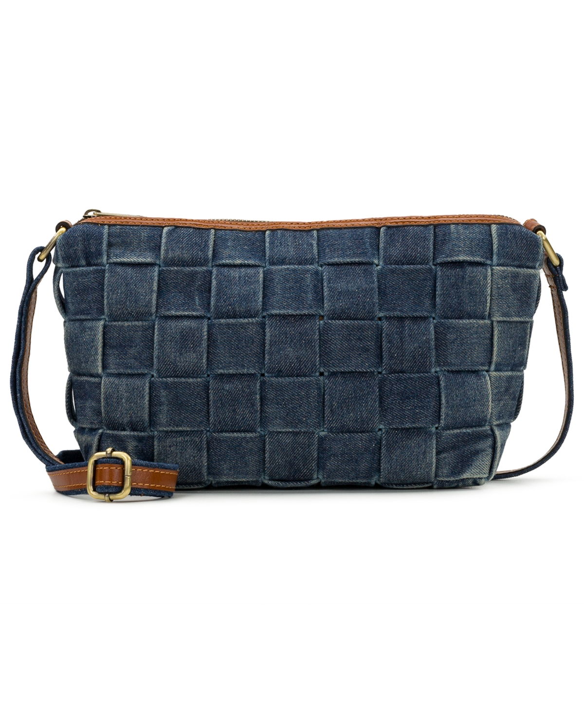 Click here for Patricia Nash Andali Small Denim Woven Crossbody -... prices