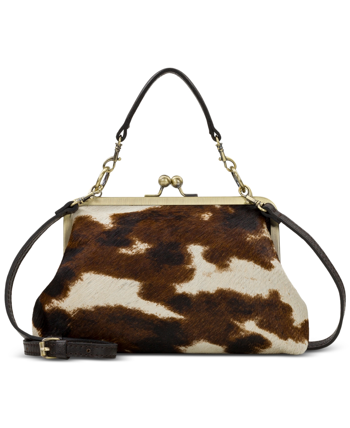 Click here for Patricia Nash Vione Small Leather Frame Bag - Choc... prices