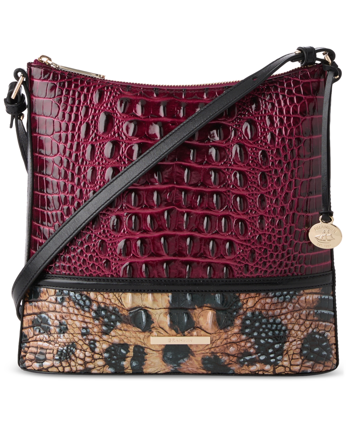 Click here for Brahmin Katie Small Leather Crossbody - Cherry Lac... prices