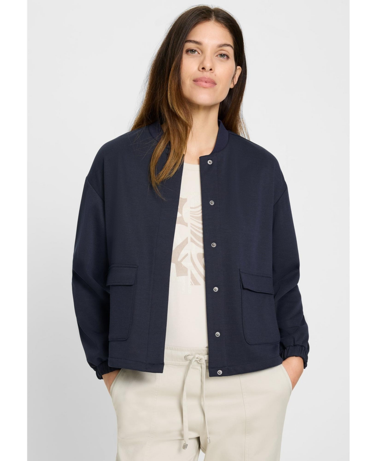Click here for Olsen Bomber Style Jacket - Ink blue prices