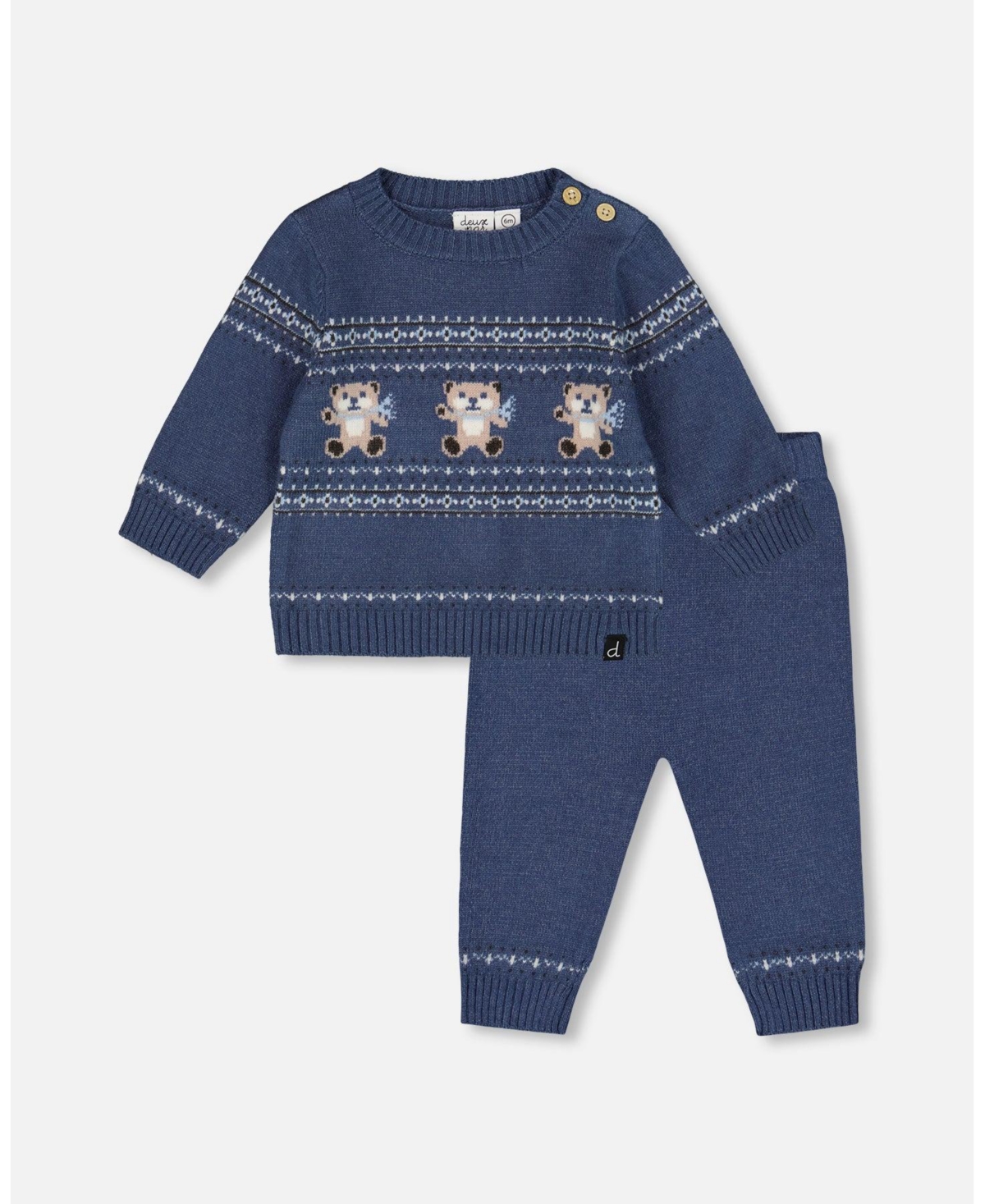 Click here for Deux par Deux Baby Boys Knitted Jacquard Sweater a... prices