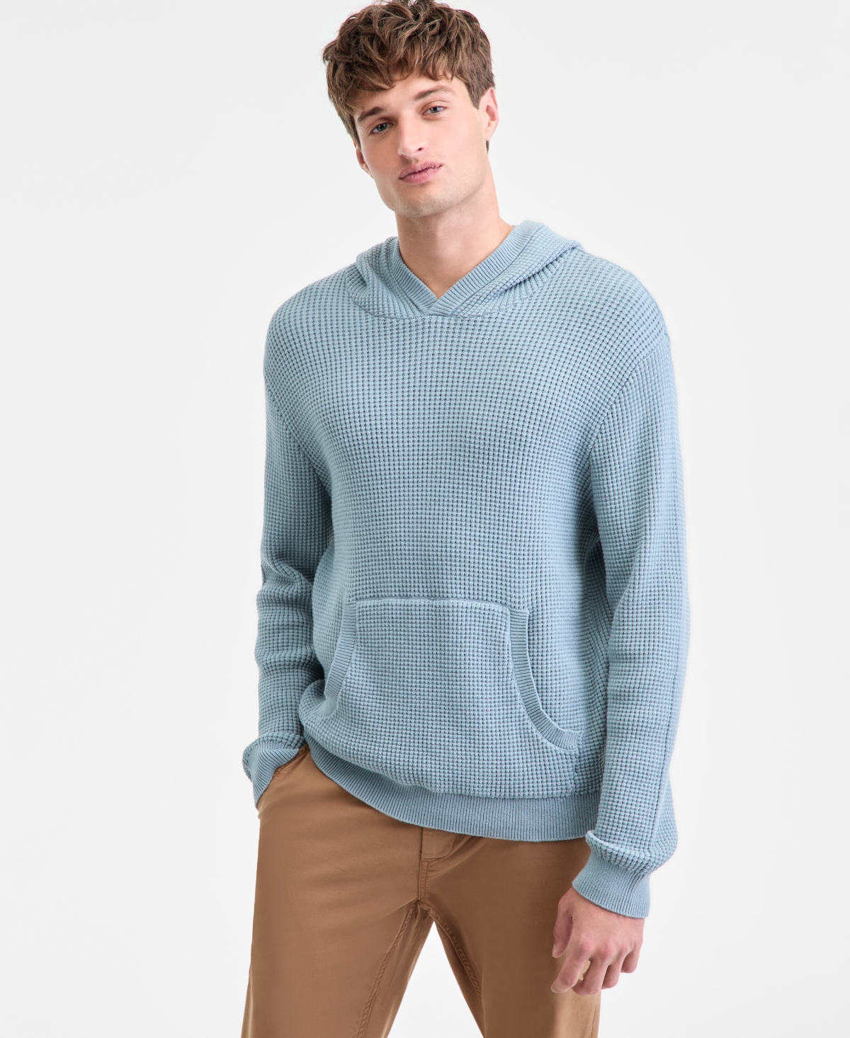 Click here for Sun + Stone Mens Waffle-Knit Pullover Hoodie  Excl... prices