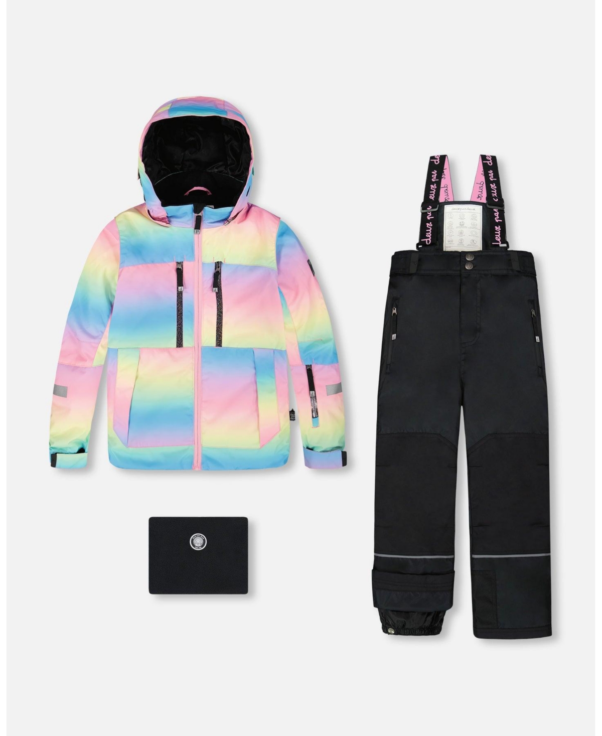Click here for Deux par Deux Girl Two-Piece Teknik Snowsuit Rainb... prices