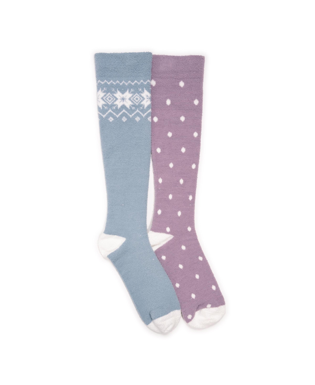 Click here for Muk Luks Womens 2 Pack Tall Compression Cozy Sock... prices