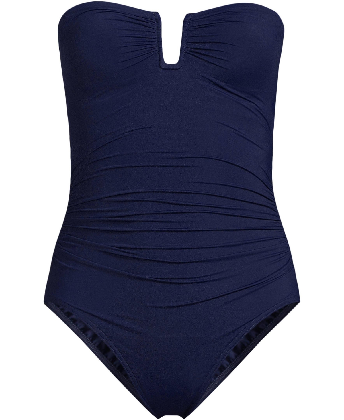 Click here for Lands End Womens SlenderSuit U-Wire Bandeau One Pi... prices