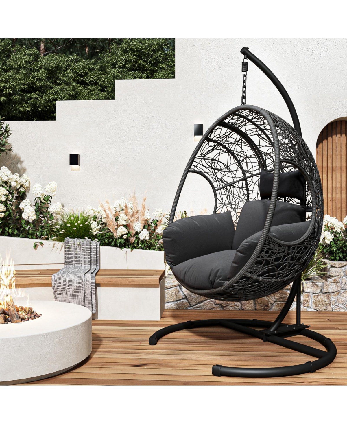 Click here for Flynama New Comming Outdoor Indoor Pe wicker Swing... prices
