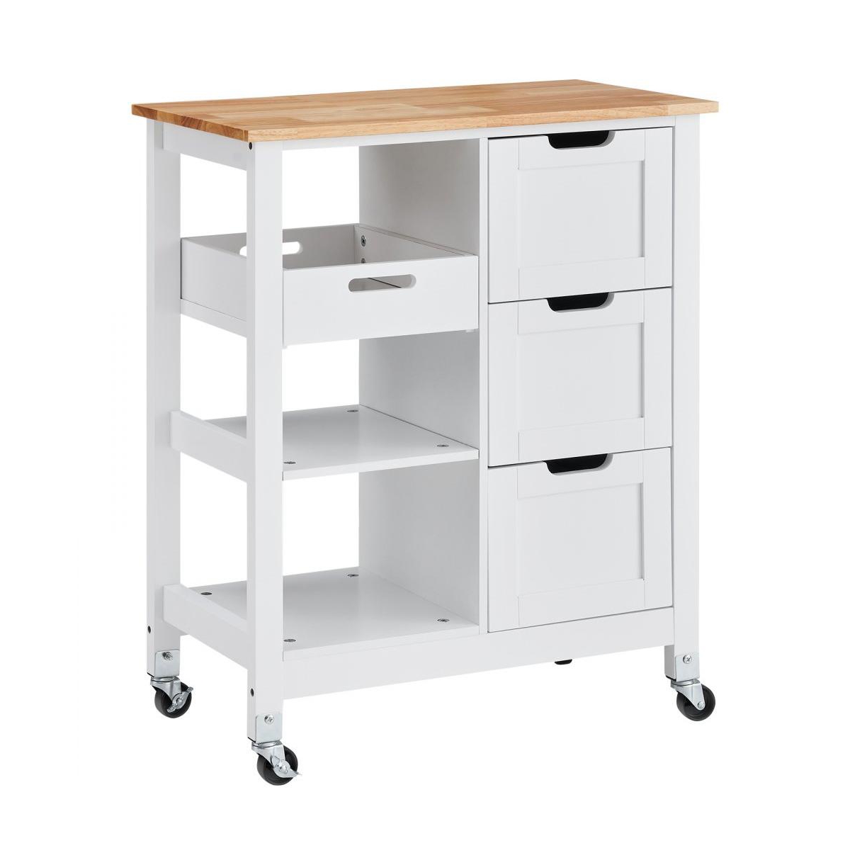 Click here for Slickblue Kitchen Island Cart with Open Shelves  D... prices