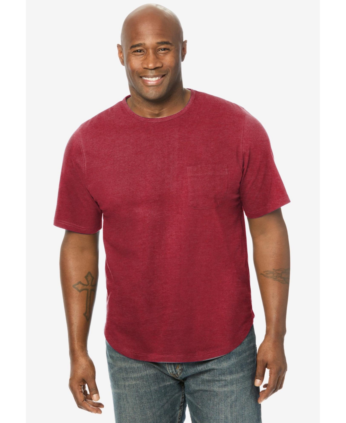 Click here for KingSize Big & Tall Silver Cooling Pocket Crewneck... prices