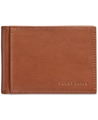 Perry Ellis Portfolio Men's Leather Front-Pocket RFID Wallet - Macy's