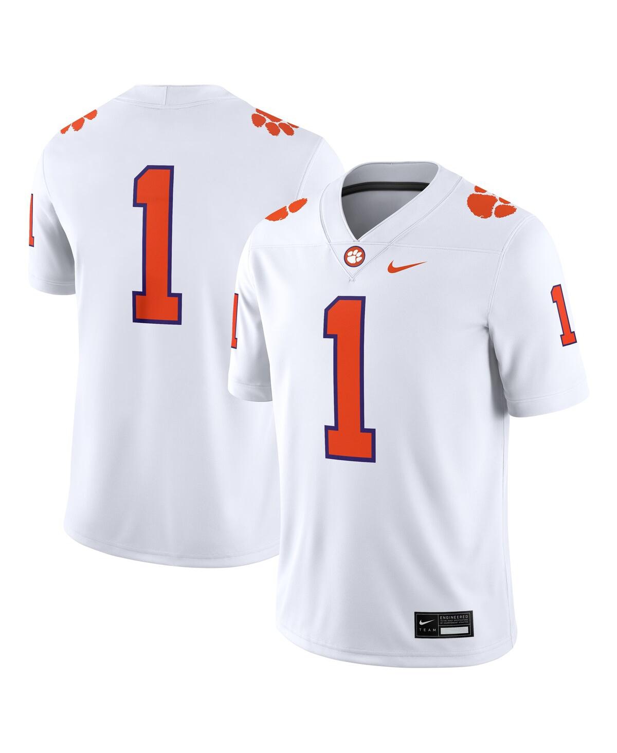 Click here for Nike Mens 1 White Clemson Tigers Game Jersey - Whi... prices