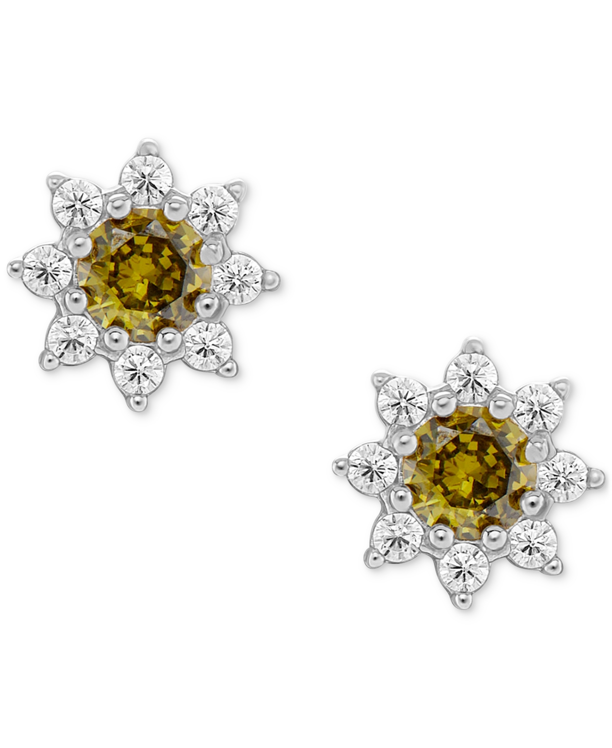 Click here for Cubic Zirconia August Birthstone Flower Stud Earri... prices