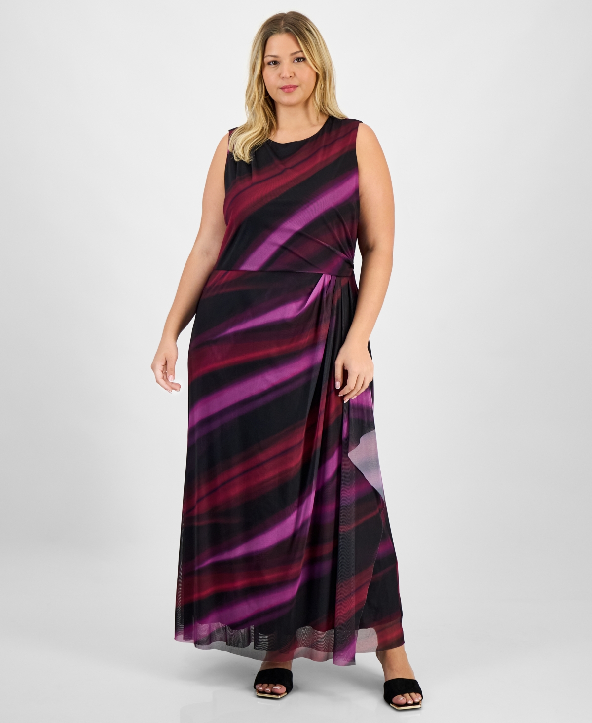 Click here for London Times Plus Size Print Scoop-Neck Sleeveless... prices