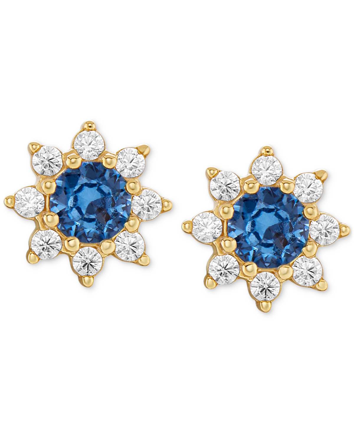 Click here for Cubic Zirconia December Birthstone Flower Stud Ear... prices