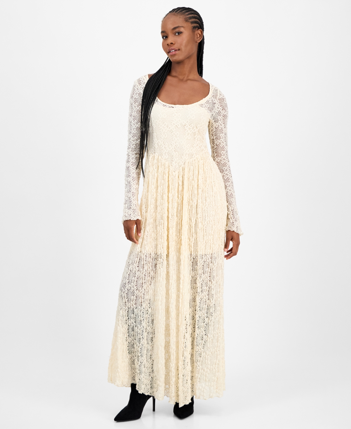 Click here for And Now This Womens Lace Scoop-Neck Maxi Dress  Ma... prices